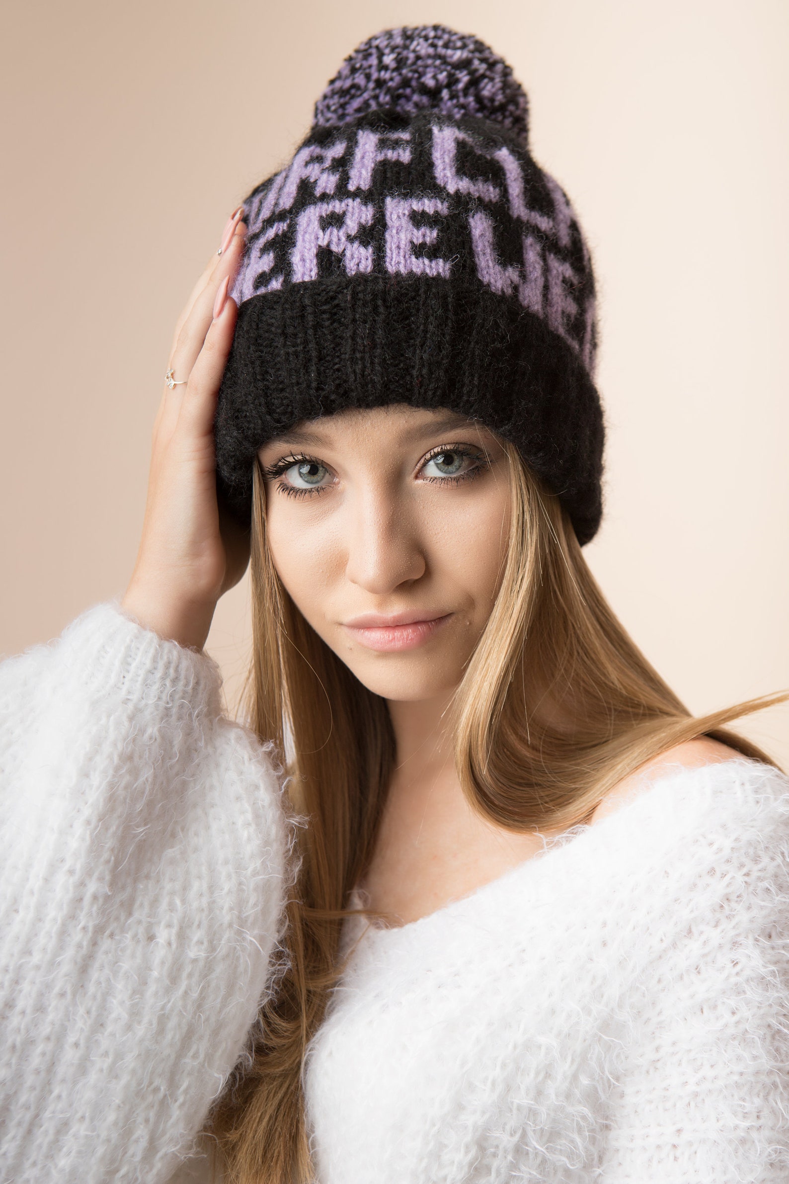 Custom Beanie Hand Knit Custom Hat Personalized Beanie Name - Etsy