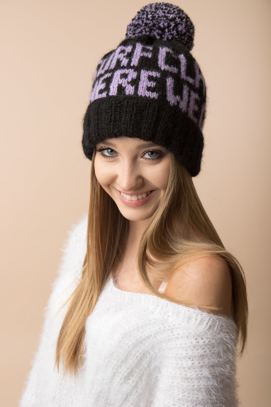 Custom Beanie, Hand Knit Custom Hat, Personalized Beanie, Name Winter ...