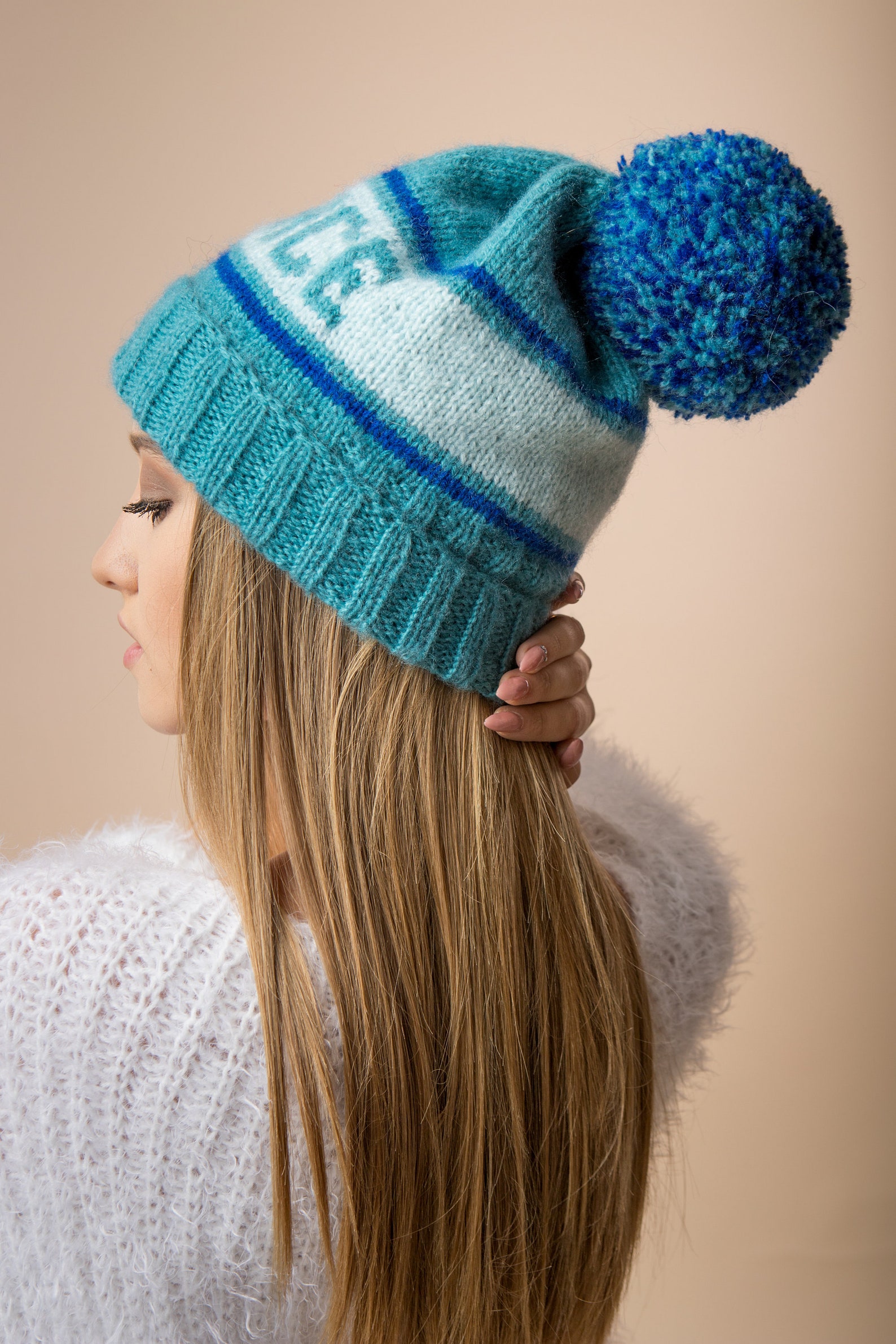 Custom Beanie Hand Knit Custom Hat Personalized Beanie Name - Etsy