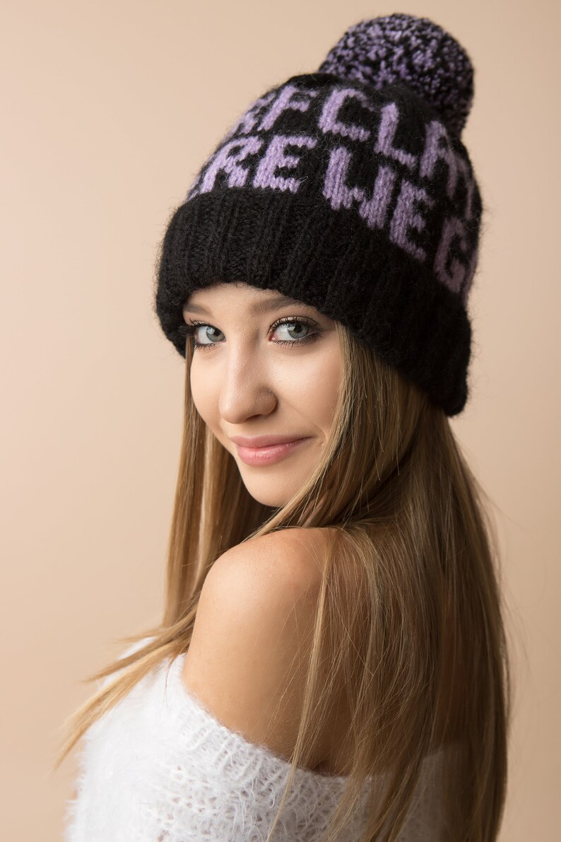 Custom Beanie Hand Knit Custom Hat Personalized Beanie Name - Etsy