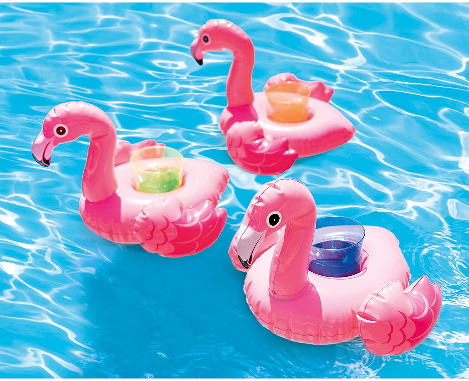 Floating Flamingo Inflatable Drink Holders 3-Pack | Etsy