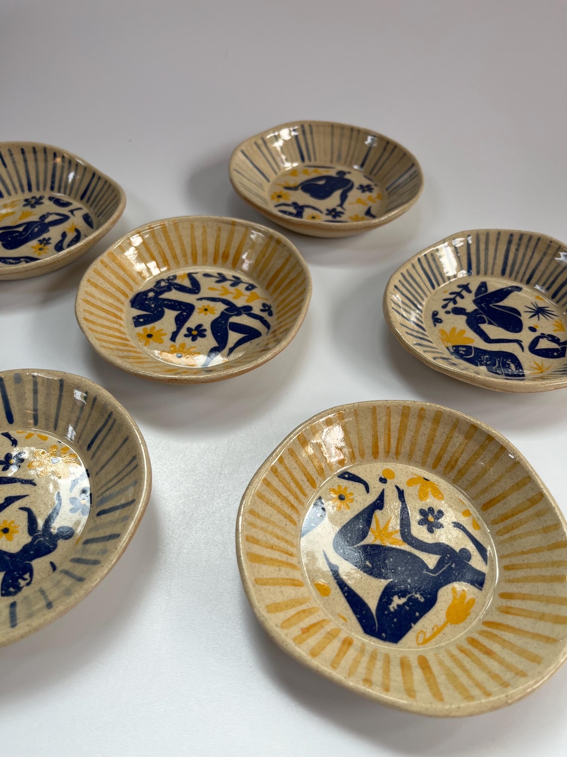 Blue Lady Ring Dish, Ceramic Trinket Dish, Small Ring Dish, Handmade ...