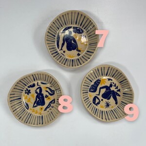 Blue Lady Ring Dish, Ceramic Trinket Dish, Small Ring Dish, Handmade ...