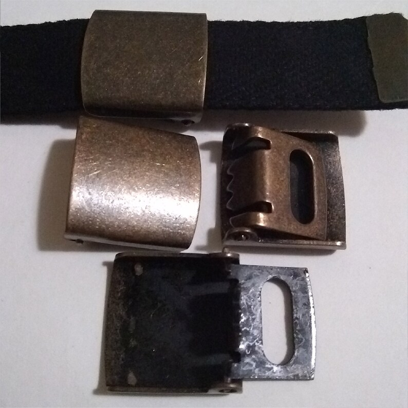 25/50/100 Hat Cap Buckle Hardware Clasp Antique Brass, 3/4 Clip ...