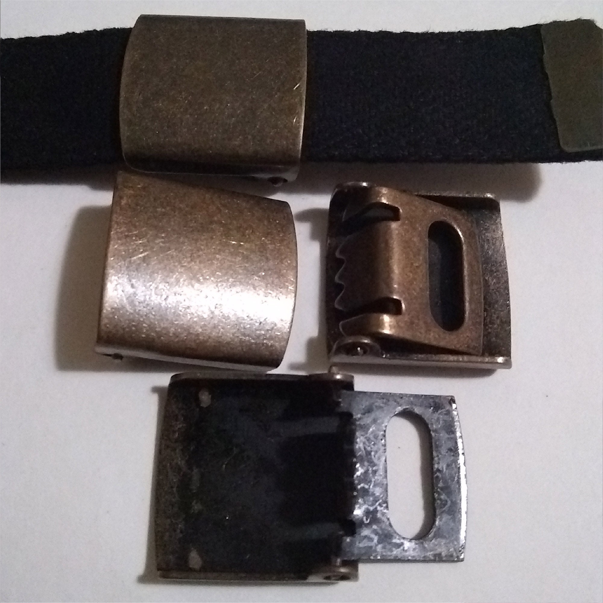 25/50/100 Hat Cap Buckle Hardware Clasp Antique Brass, 3/4 Clip ...