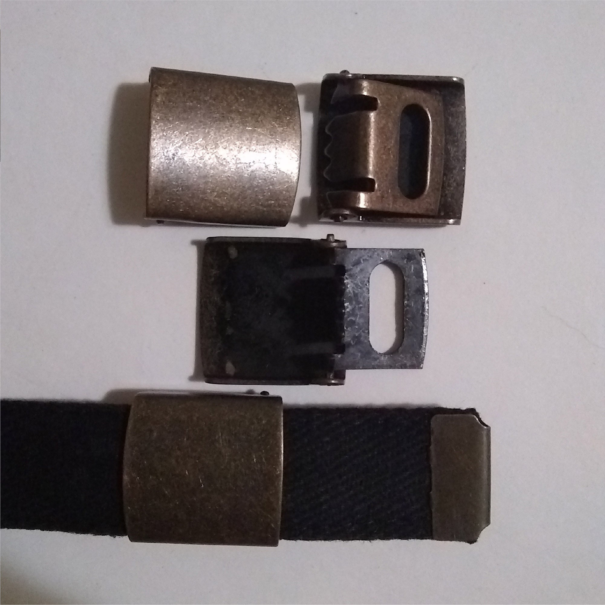 25/50/100 Hat Cap Buckle Hardware Clasp Antique Brass, 3/4 Clip ...