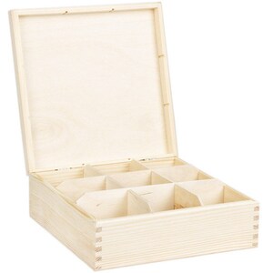 Tea Box Wooden Tea Box With Pink Roses. Shabby Chic Tea Bags | Etsy