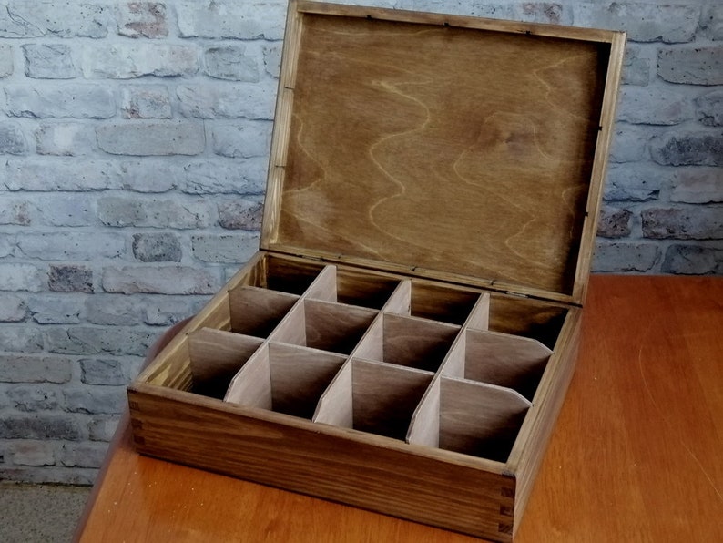 Wooden Tea Box. Green Leaves Decoration Tea Storage Box. Tea | Etsy