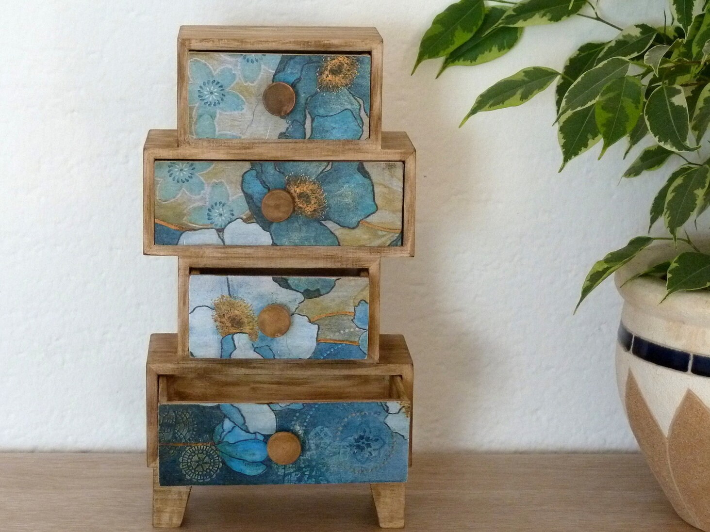 Tabletop Wooden Chest of Drawers. Desktop Organizer Jewelry - Etsy