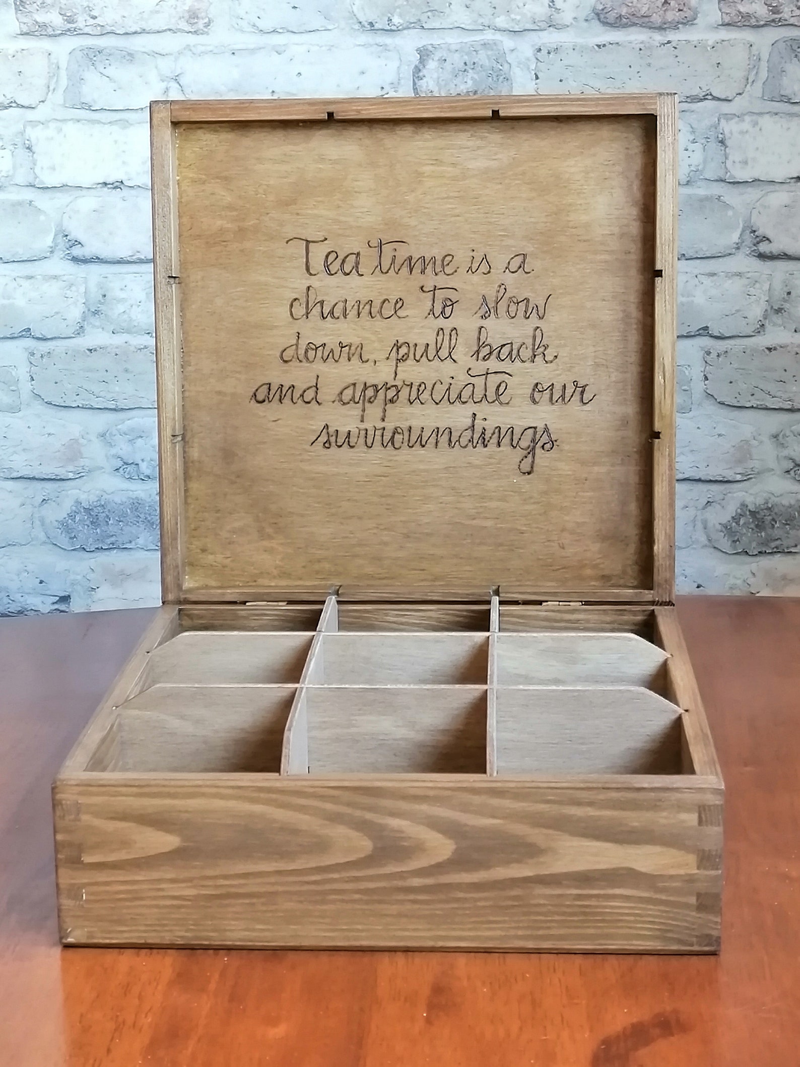 Blue Gold Shades Wooden Tea Box. Tea Bags Storage. Jewelry Box - Etsy