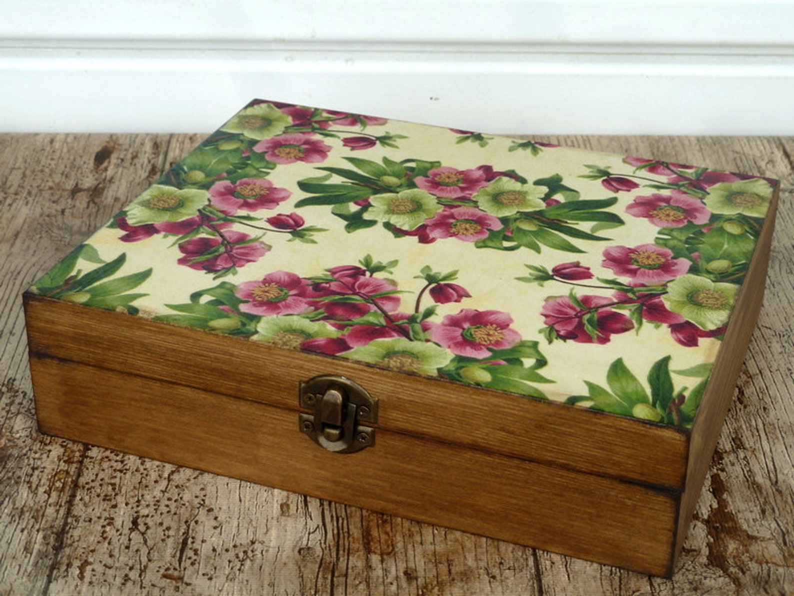 Tea Box Wooden. Tea Storage Box. Bohemian Tea Bag Box. Jewelry | Etsy