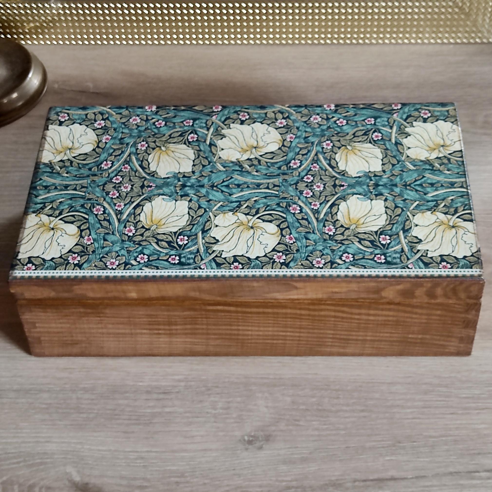 William Morris Tea Box – Wooden Tea Storage With Removable Dividers - Etsy