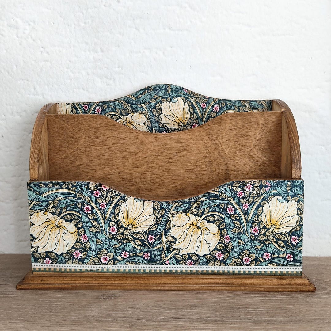 Wooden Mail Organizer. Office Desk Holder. Desktop Storage Box for ...