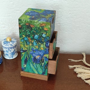 Van Gogh Mini Chest of Drawers. Tabletop Cabinet With 3 Drawers ...