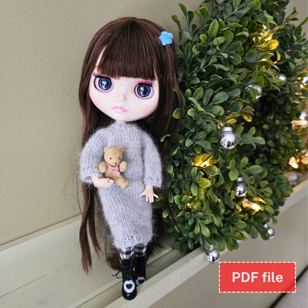 Blythe 1/6 Basic Dress Knitting Pattern PDF. Blythe Dress. Dress for ...