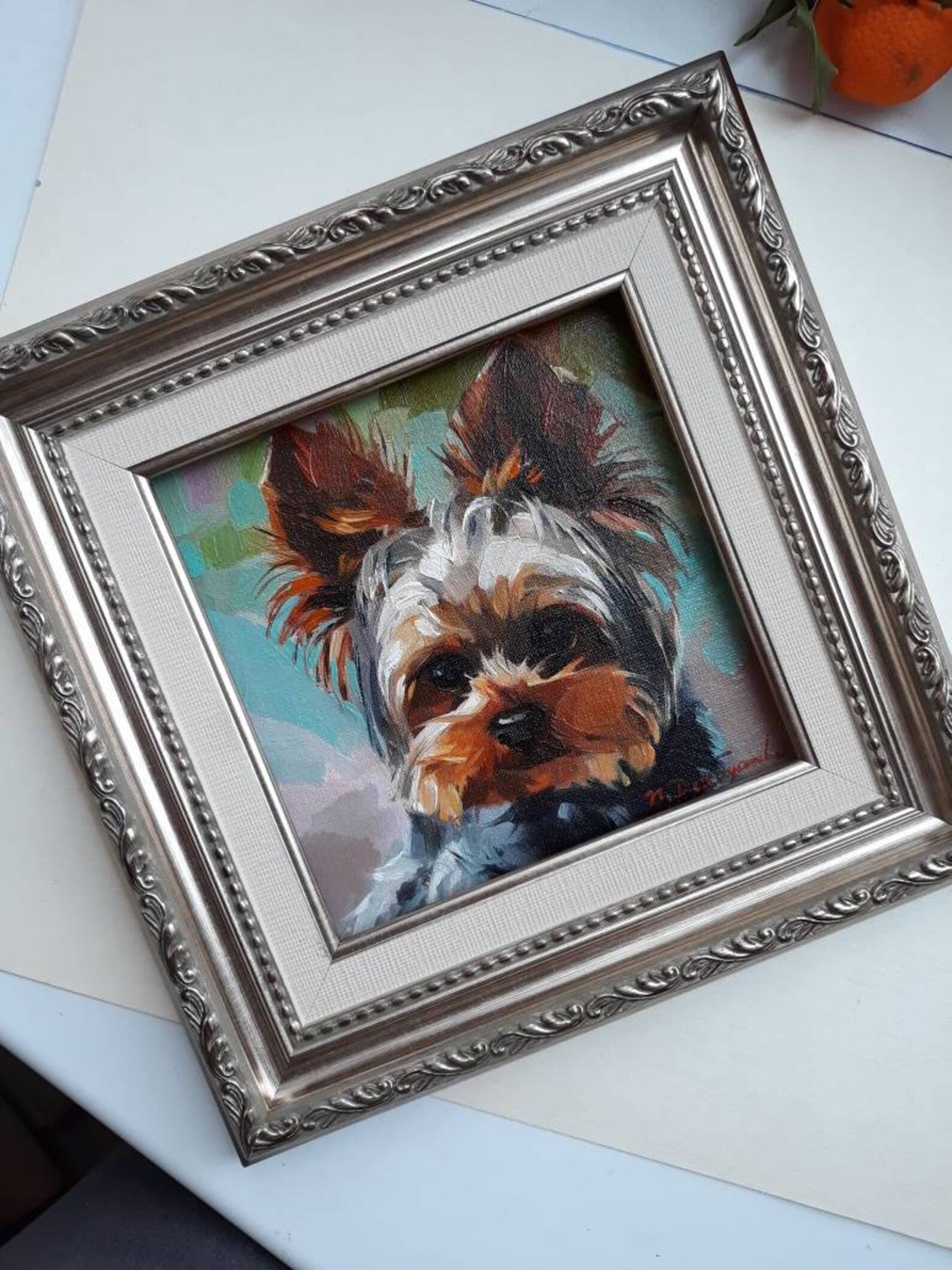 Yorkshire Terrier Art Portrait From Photo Yorkie Art Gifts | Etsy