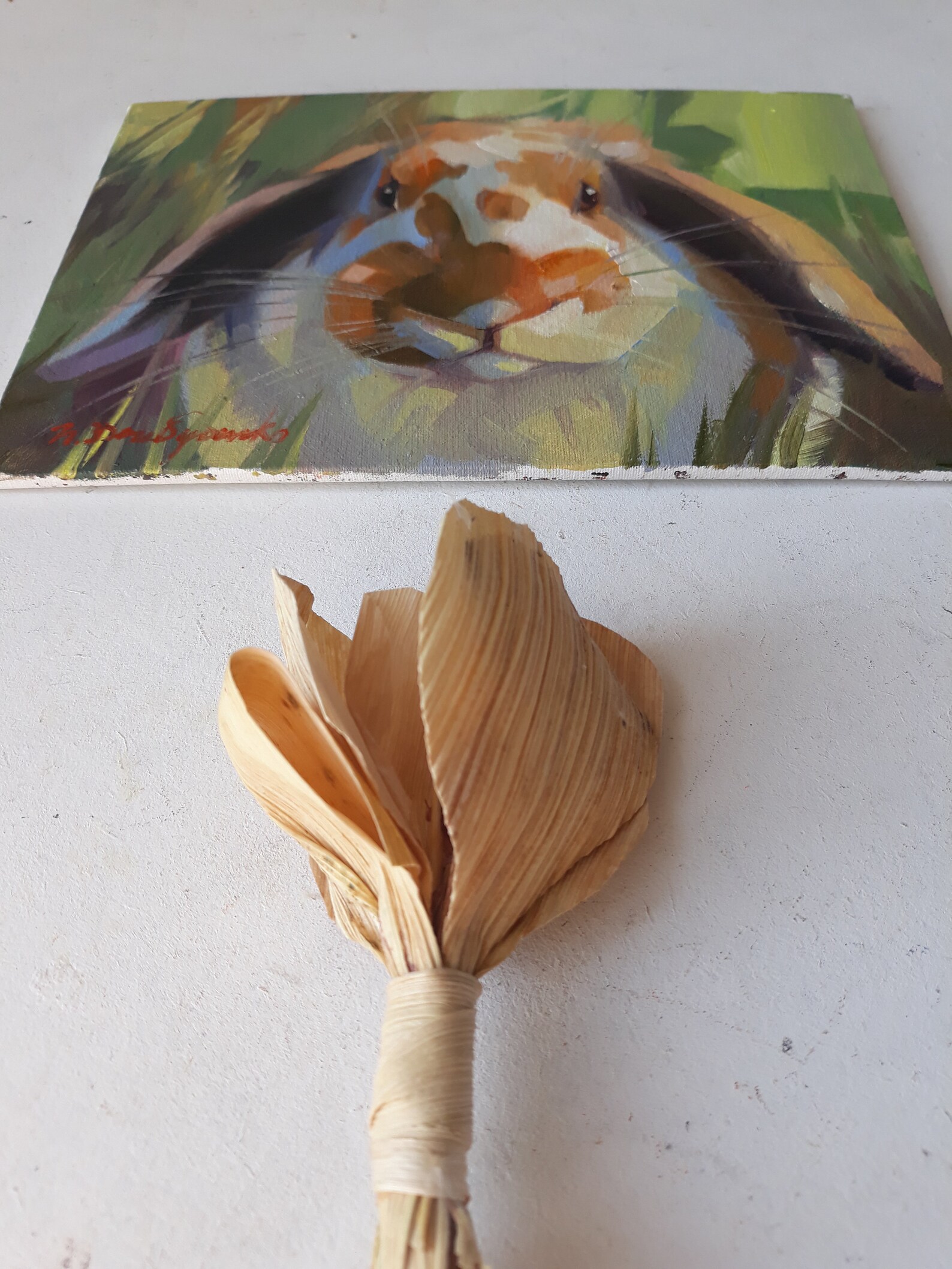 Orange Bunny Rabbit Oil Painting in Frame Miniatures 4x6 - Etsy