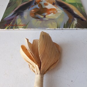 Orange Bunny Rabbit Oil Painting in Frame, Miniatures 4x6, Rabbit ...