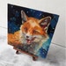 Celestial Fox Art Painting in Frame Original Wild Animal Art - Etsy