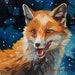 Celestial Fox Art Painting in Frame Original Wild Animal Art - Etsy