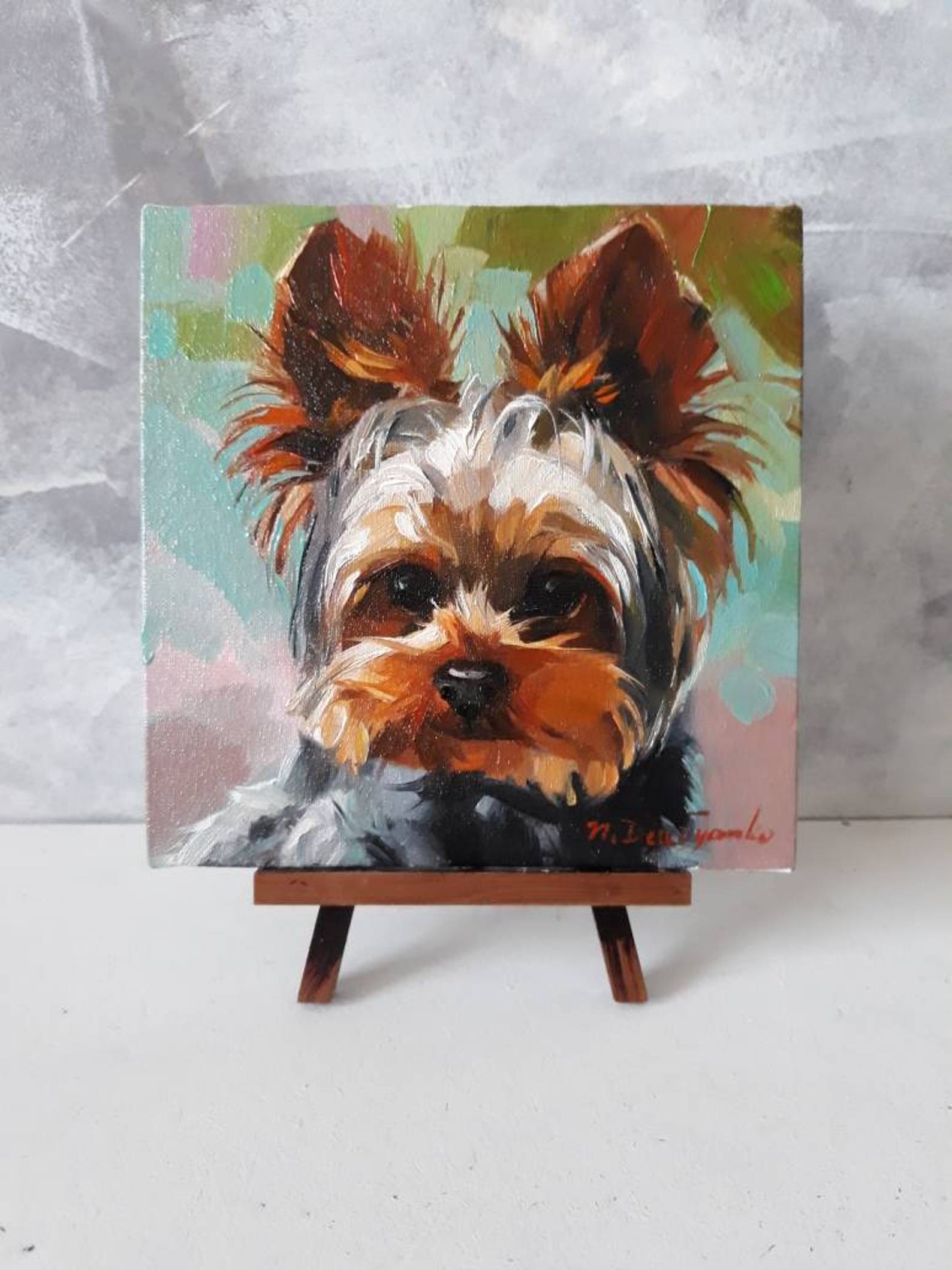 Yorkshire Terrier Art Portrait From Photo Yorkie Art Gifts | Etsy