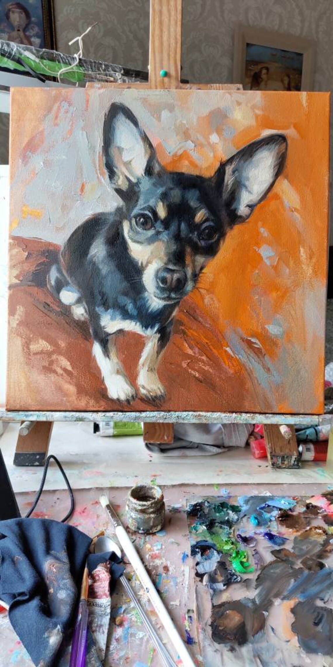 Paint Your Pet, Painting on Canvas Original, Custom Dog Portrait, Pet ...