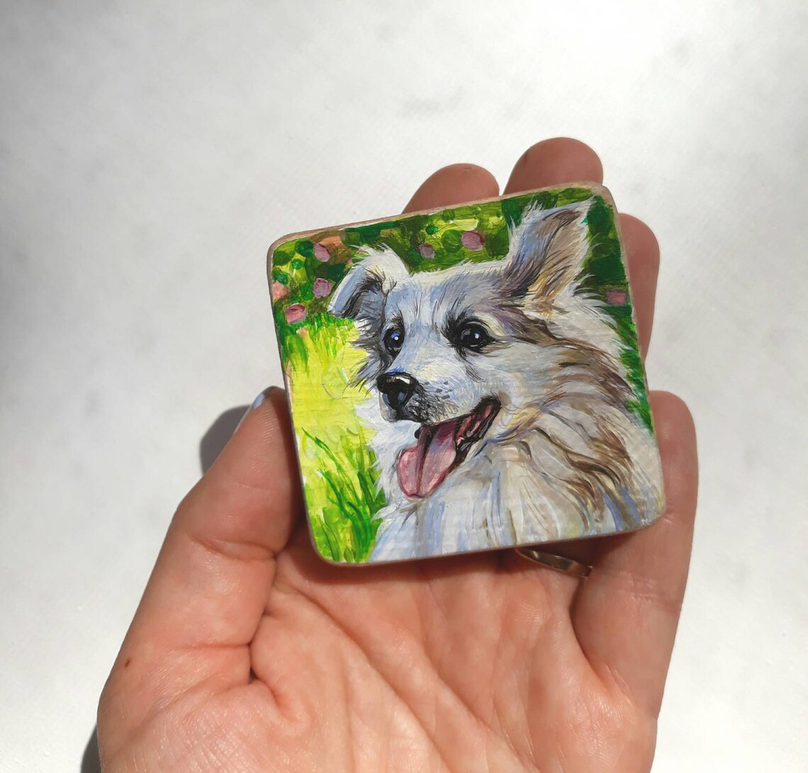 Custom pet magnet dog Custom painted dog cat magnets | Etsy