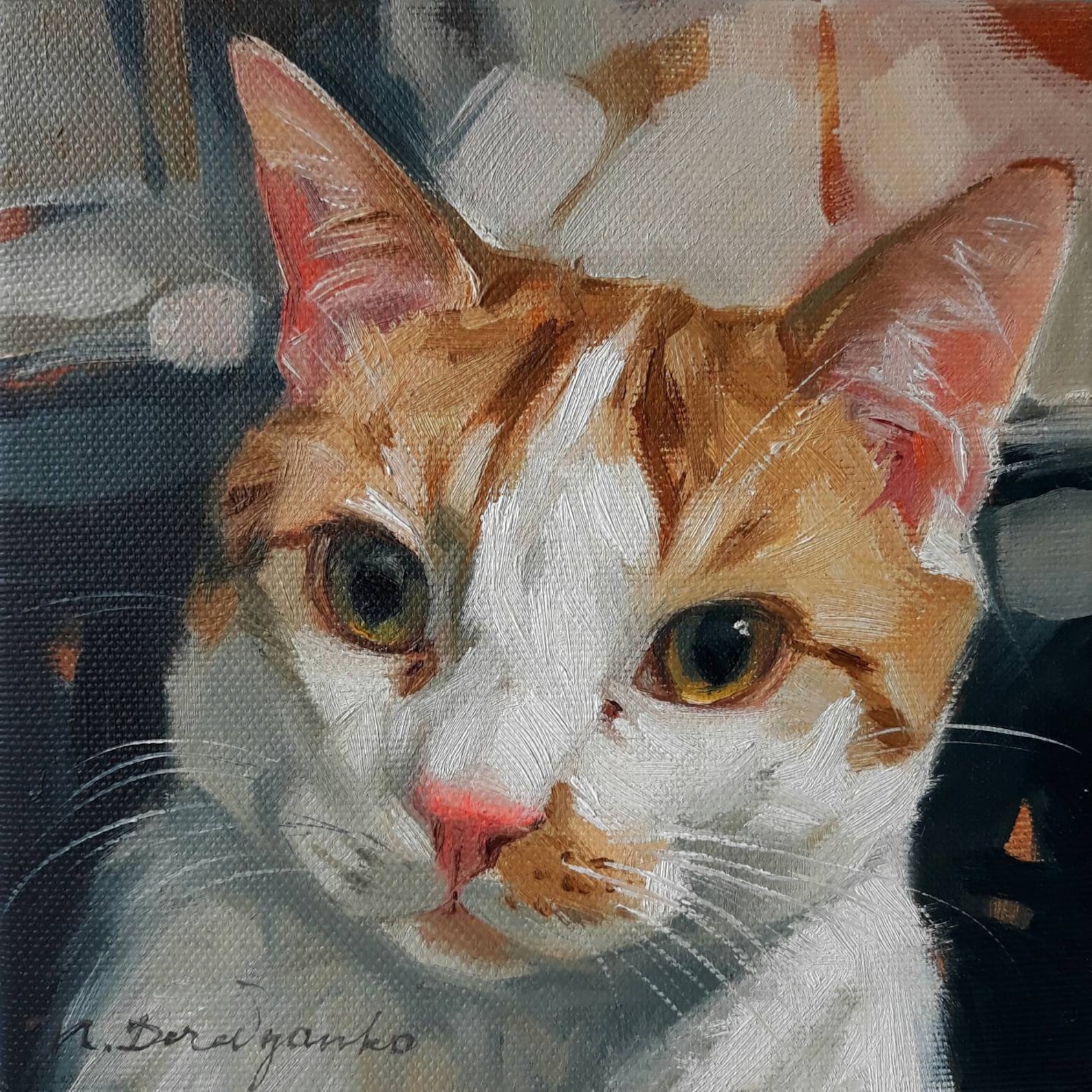 Custom Pet Portrait Spotted Orange Cat Painting Miniatures on - Etsy