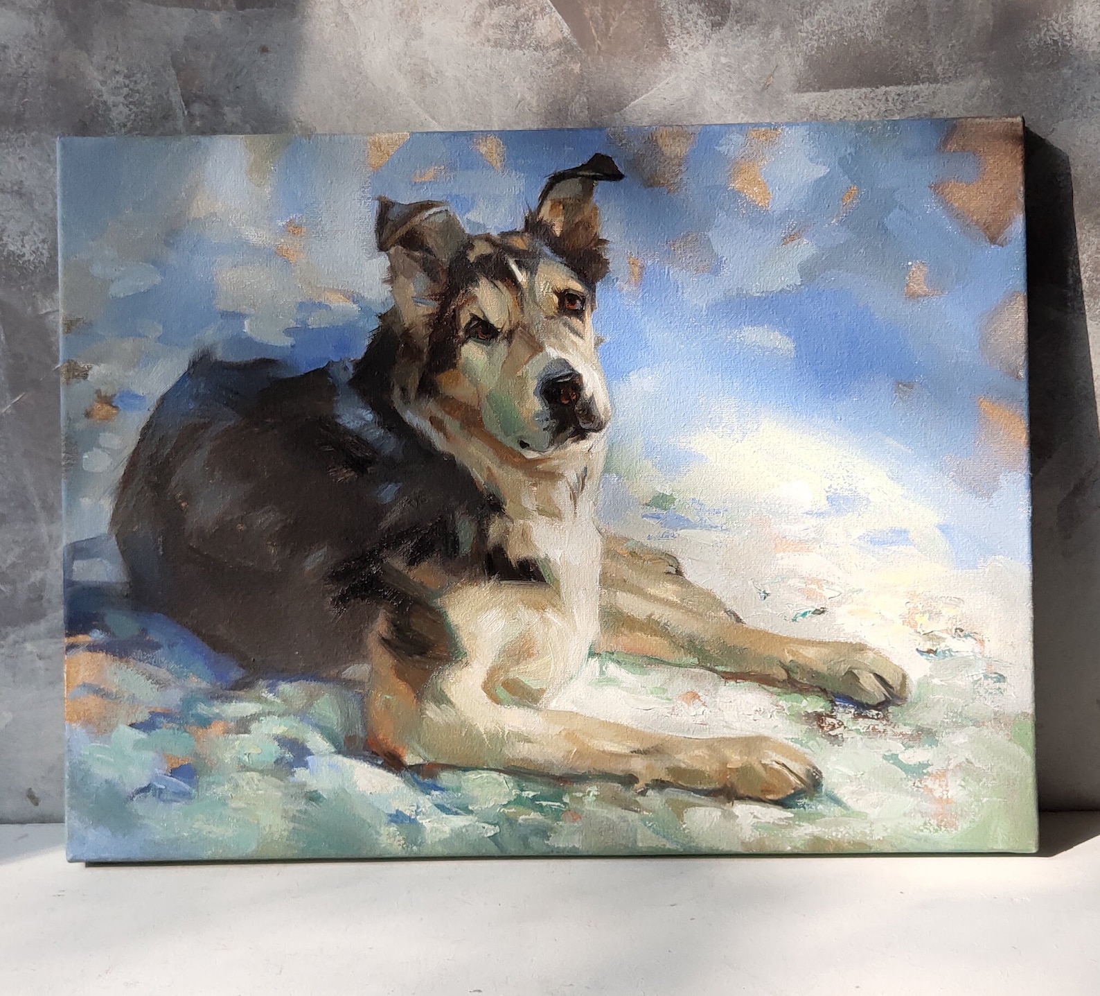 Custom pet portrait dog painting Dog portrait to order | Etsy