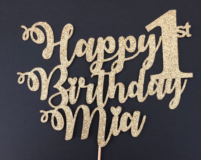 Happy Birthday Street Sign Personalized Happy Birthday Cake Topper ...