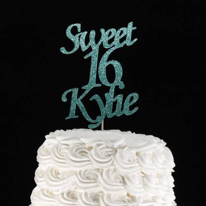 16th Birthday Cake Topper, Sweet 16 Cake Topper, Happy Sweet 16 Cake ...