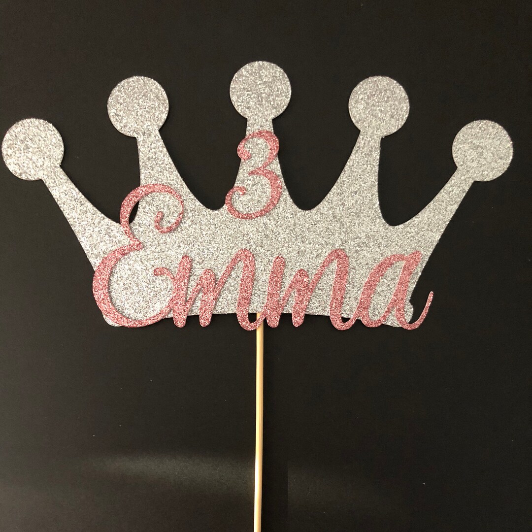 Princess Birthday Cake Topper, Any Name Any Age Cake Topper, Birthday ...