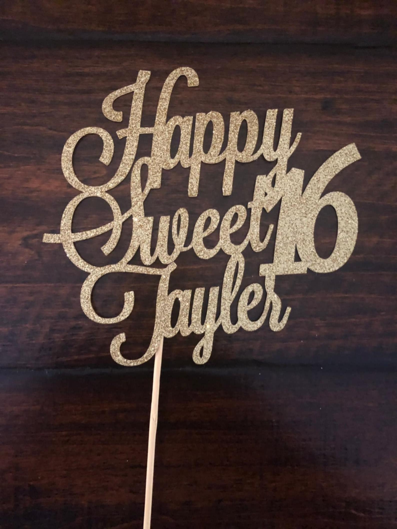 16th Birthday Cake Topper Sweet 16 Cake Topper 16th Birthday | Etsy
