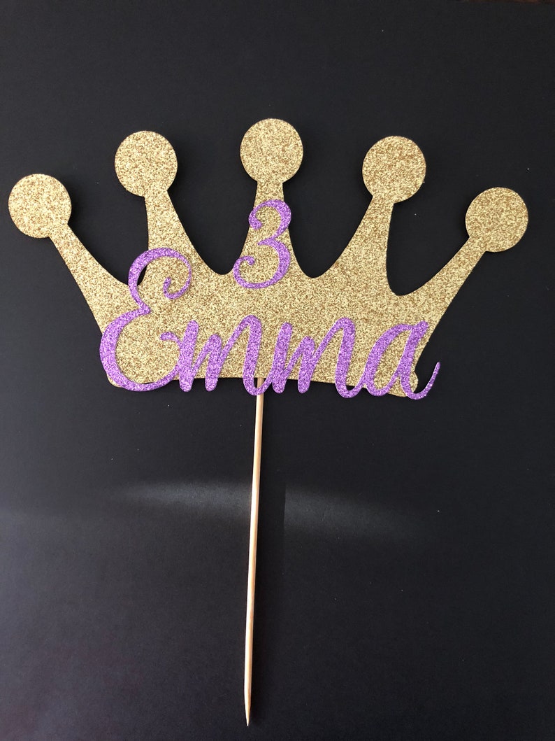 Princess Birthday Cake Topper, Any Name Any Age Cake Topper, Birthday ...
