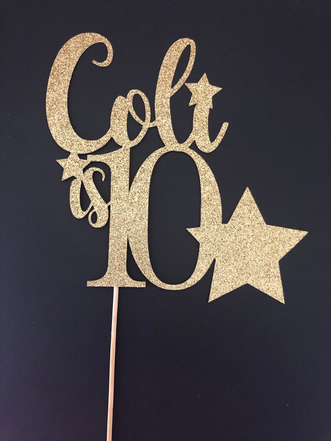 Birthday Cake Topper Stars Birthday Cake Topper 10th - Etsy