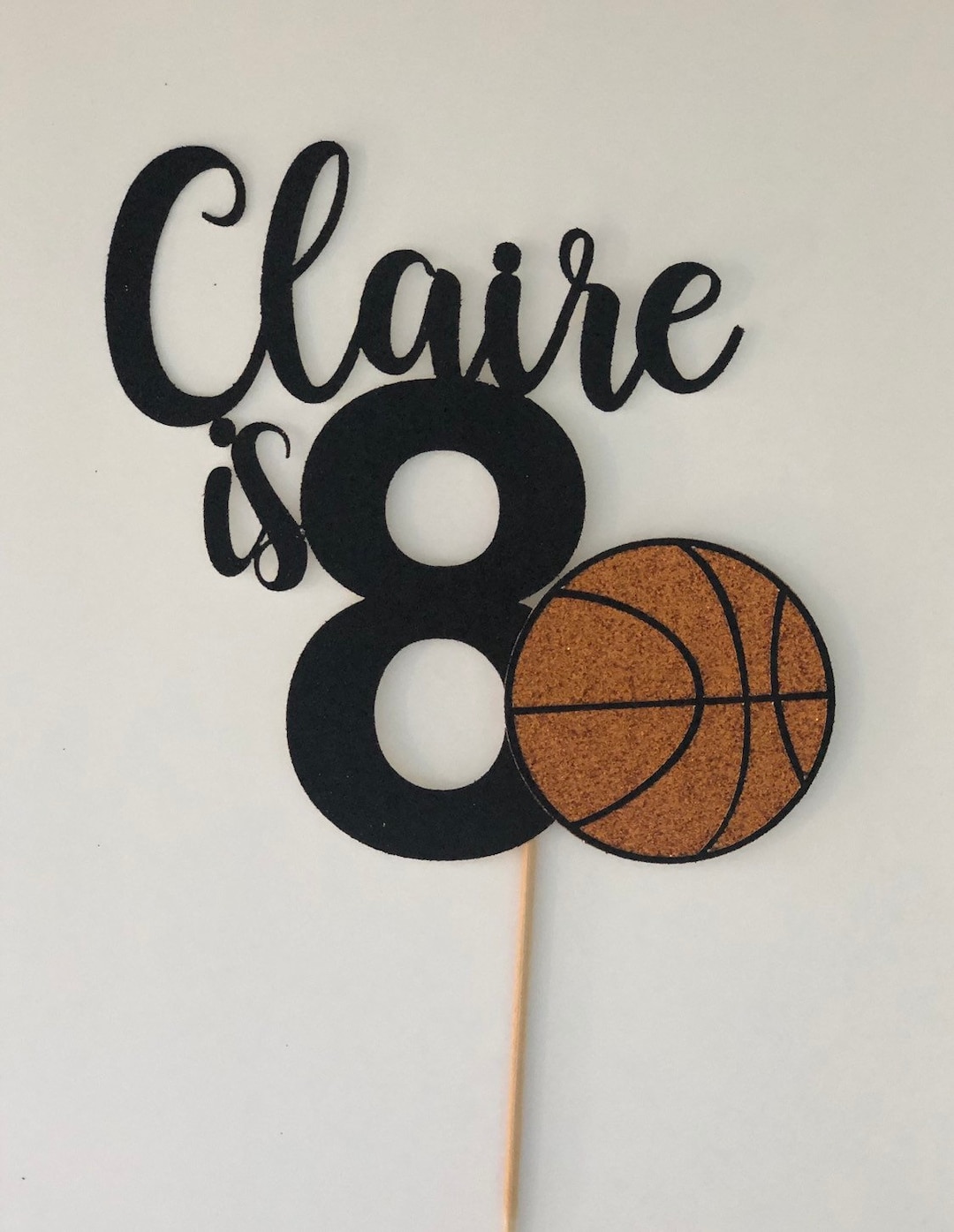 Basketball Cake Topper, Basketball Birthday Cake Topper, 8th Birthday ...
