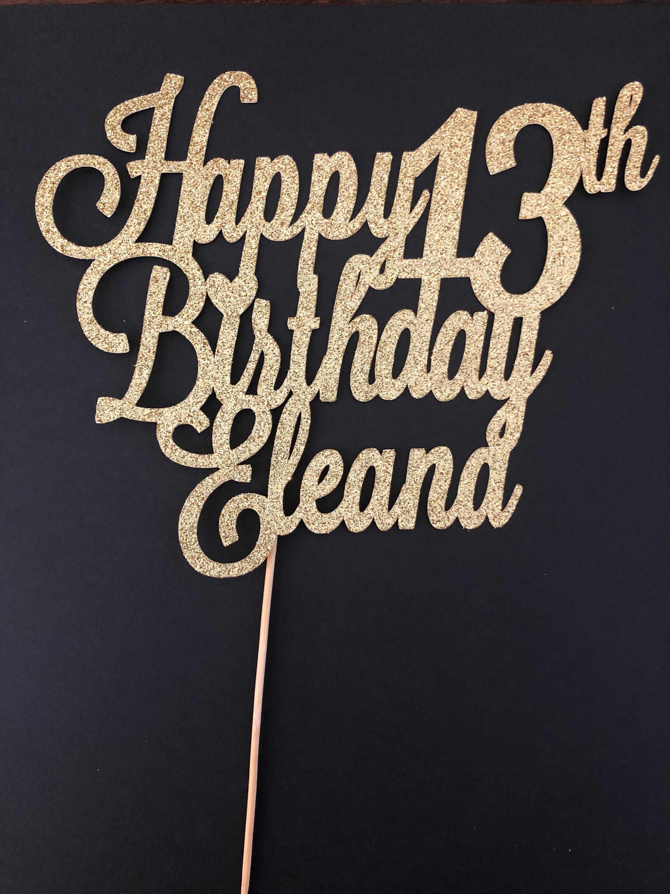 13th Birthday Cake Topper Cake Topper Birthday Birthday Cake | Etsy