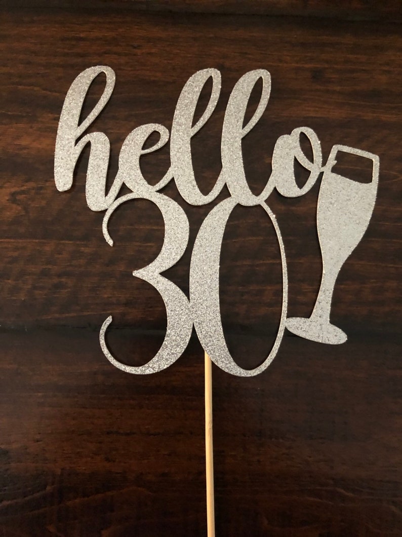 Hello 30 Cake Topper, 30th Birthday Cake Topper, 30th Cake Topper ...