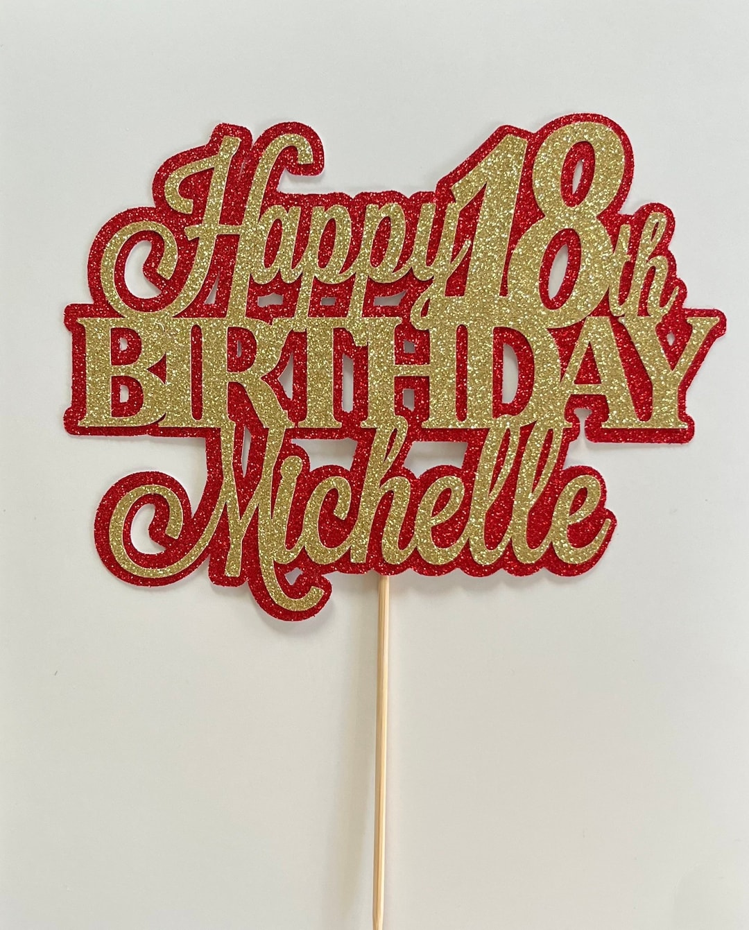 Birthday Cake Topper, Cake Topper, 18th Birthday Birthday, Any Age Any ...