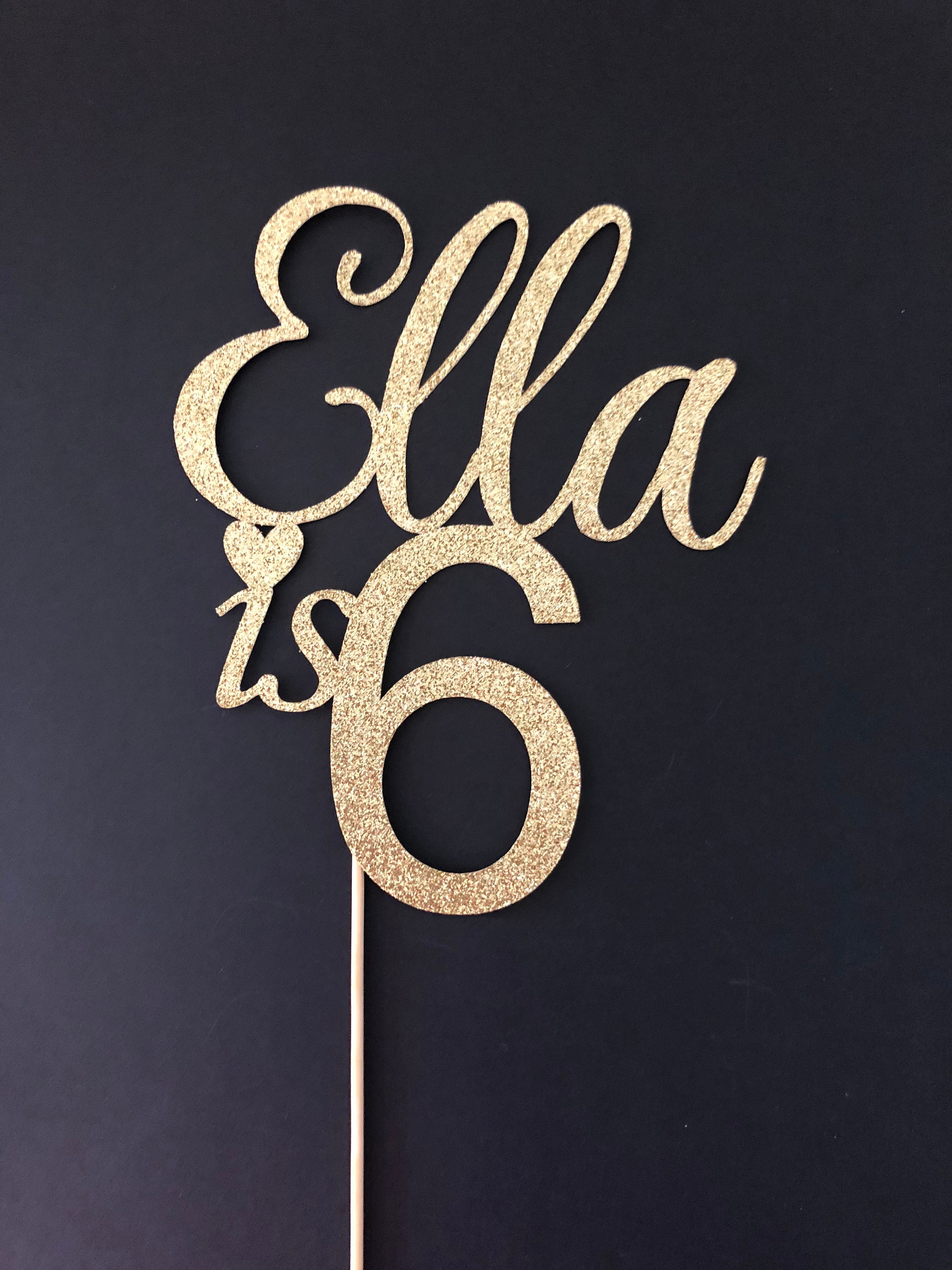 Birthday Cake Topper 6th Birthday Cake Topper Any Age Any | Etsy