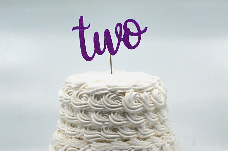 2nd Birthday Cake Topper Two Cake Topper Second Birthday | Etsy
