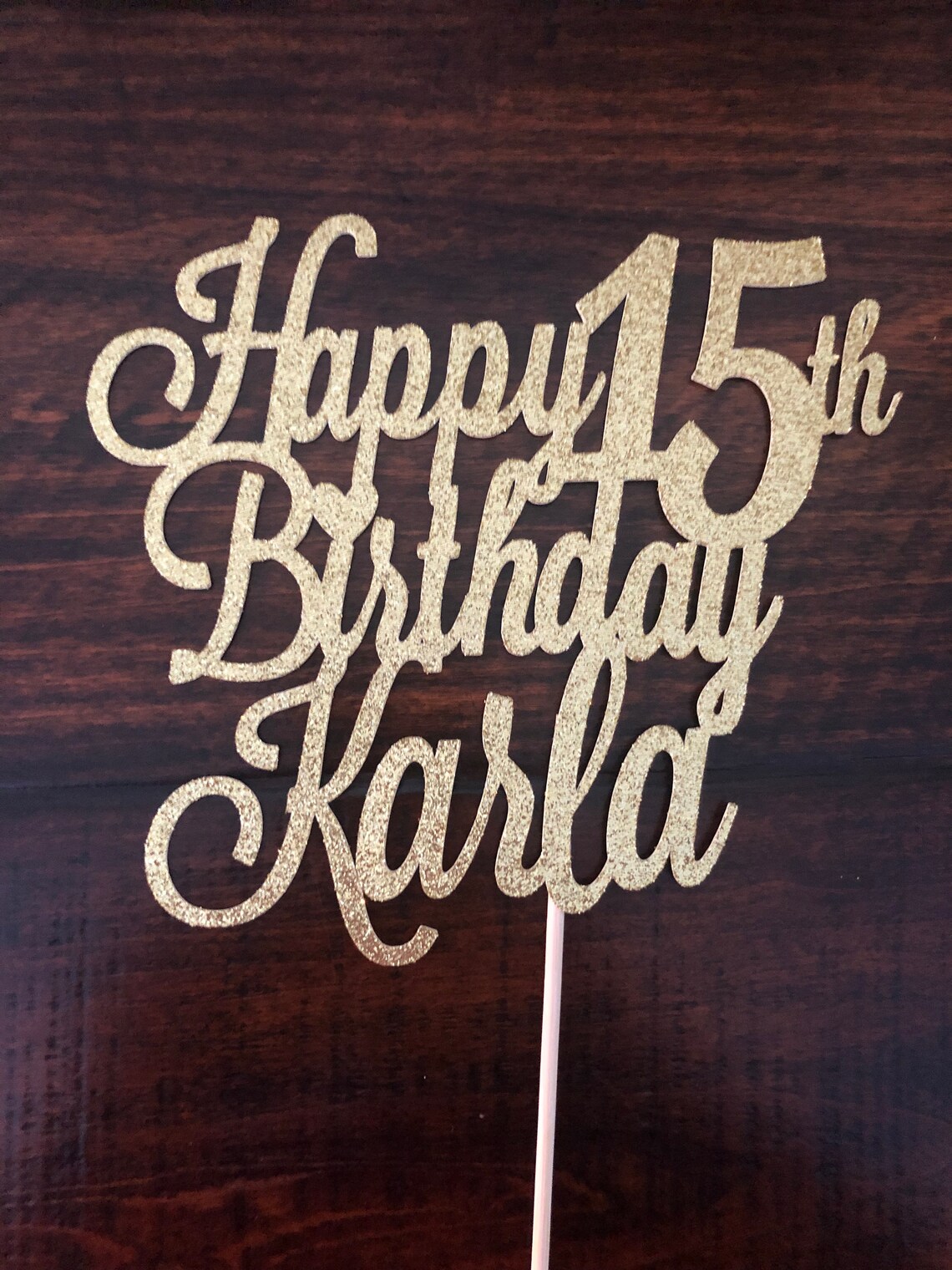 15th Birthday Cake Topper Quinceanera Cake Topper Happy 15th - Etsy