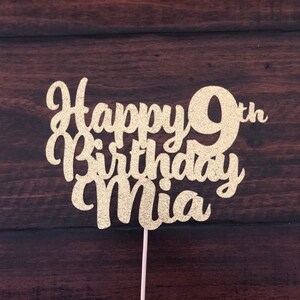 9th Birthday Cake Topper, Birthday Cake Topper, Cake Topper Birthday ...