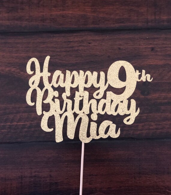 9th Birthday Cake Topper Birthday Cake Topper Cake Topper - Etsy
