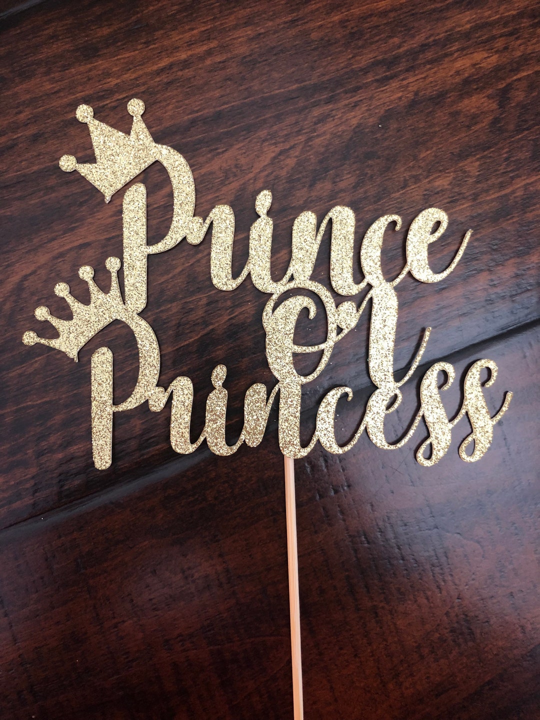 Prince or Princess Cake Topper, Gender Reveal Cake Topper, He or She ...