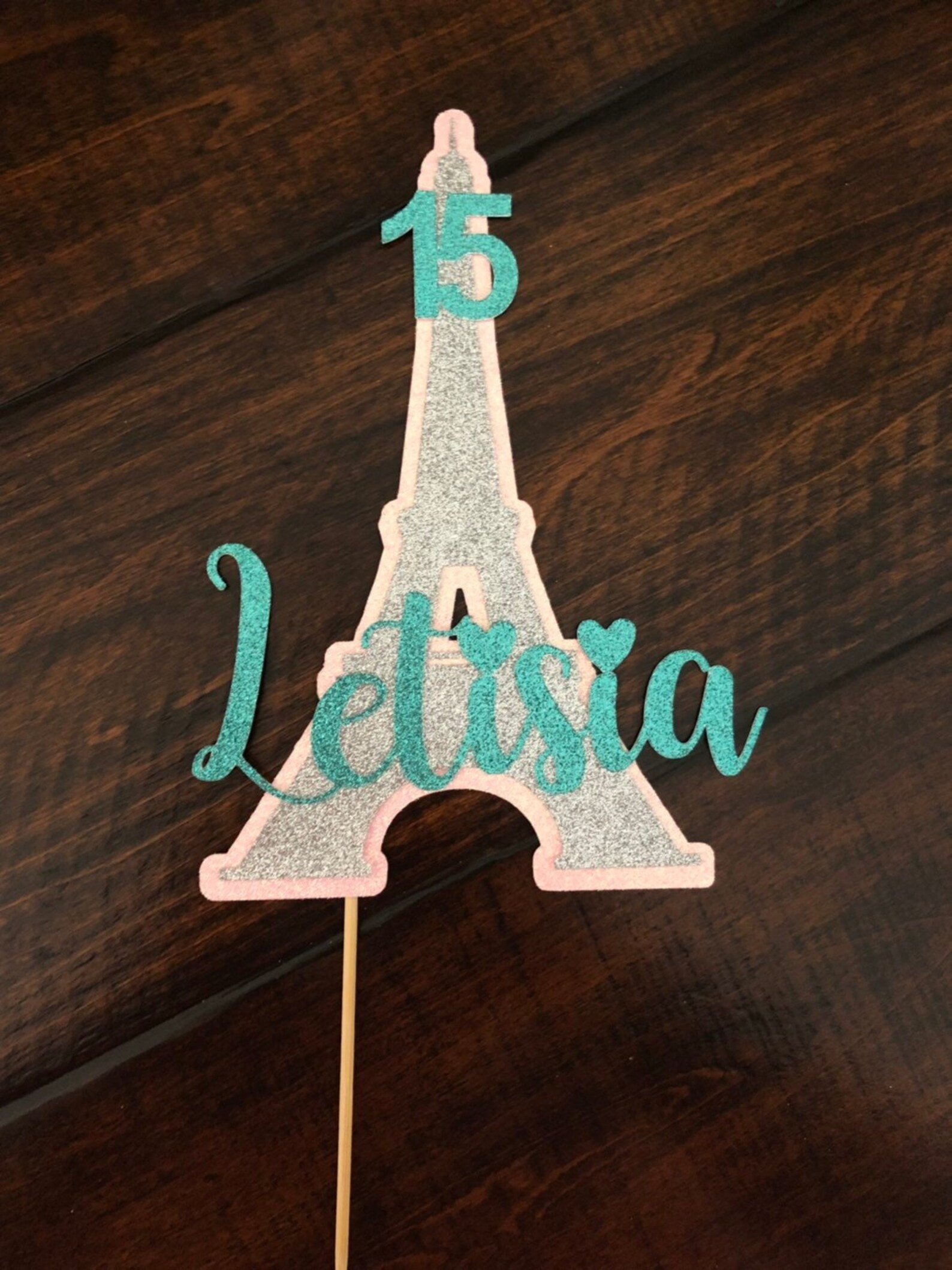 Eiffel Tower Cake Topper, Paris Cake Topper, Birthday Cake Topper ...