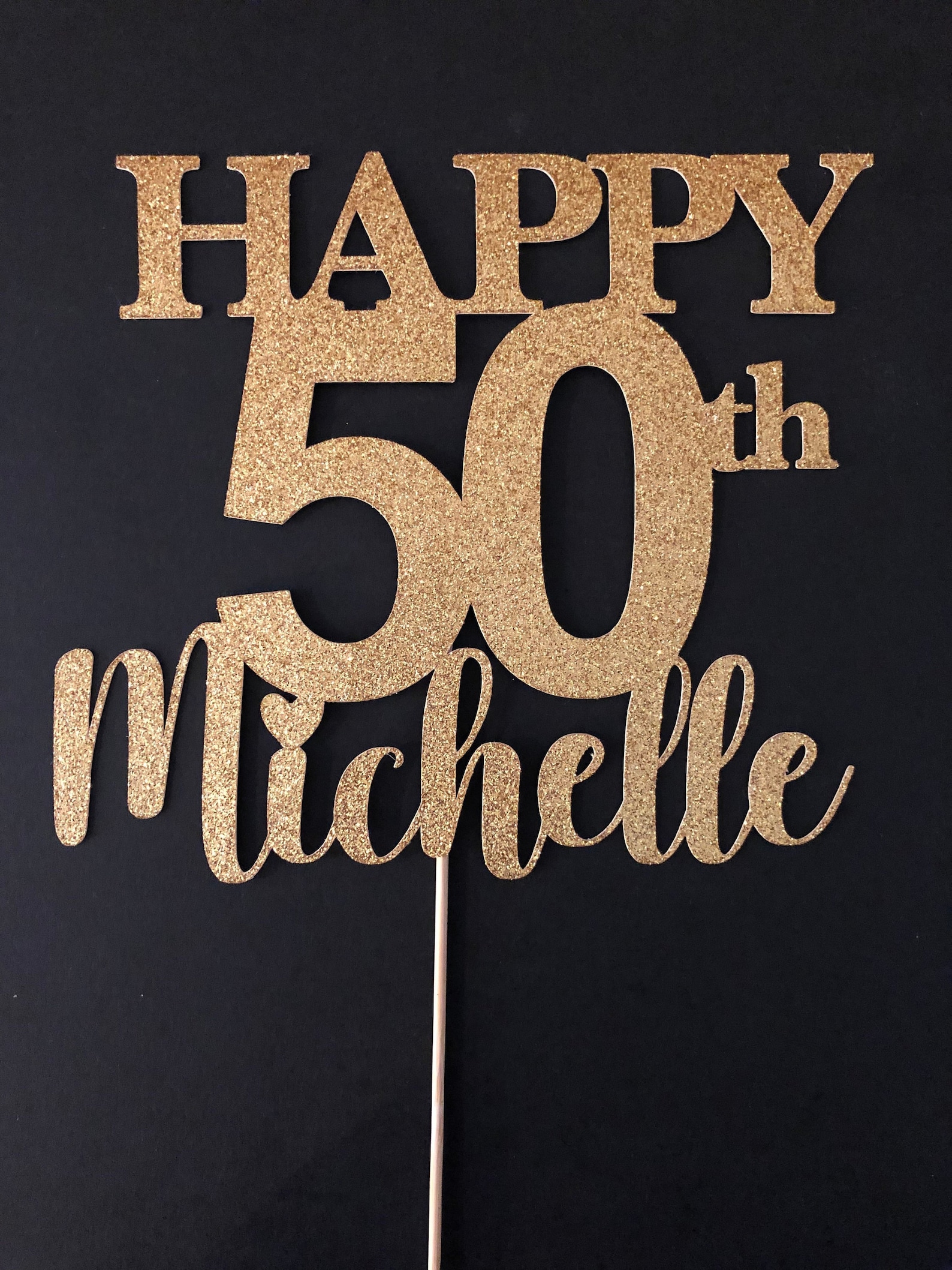 50th Birthday Cake Topper 50th Cake Topper Birthday Cake - Etsy