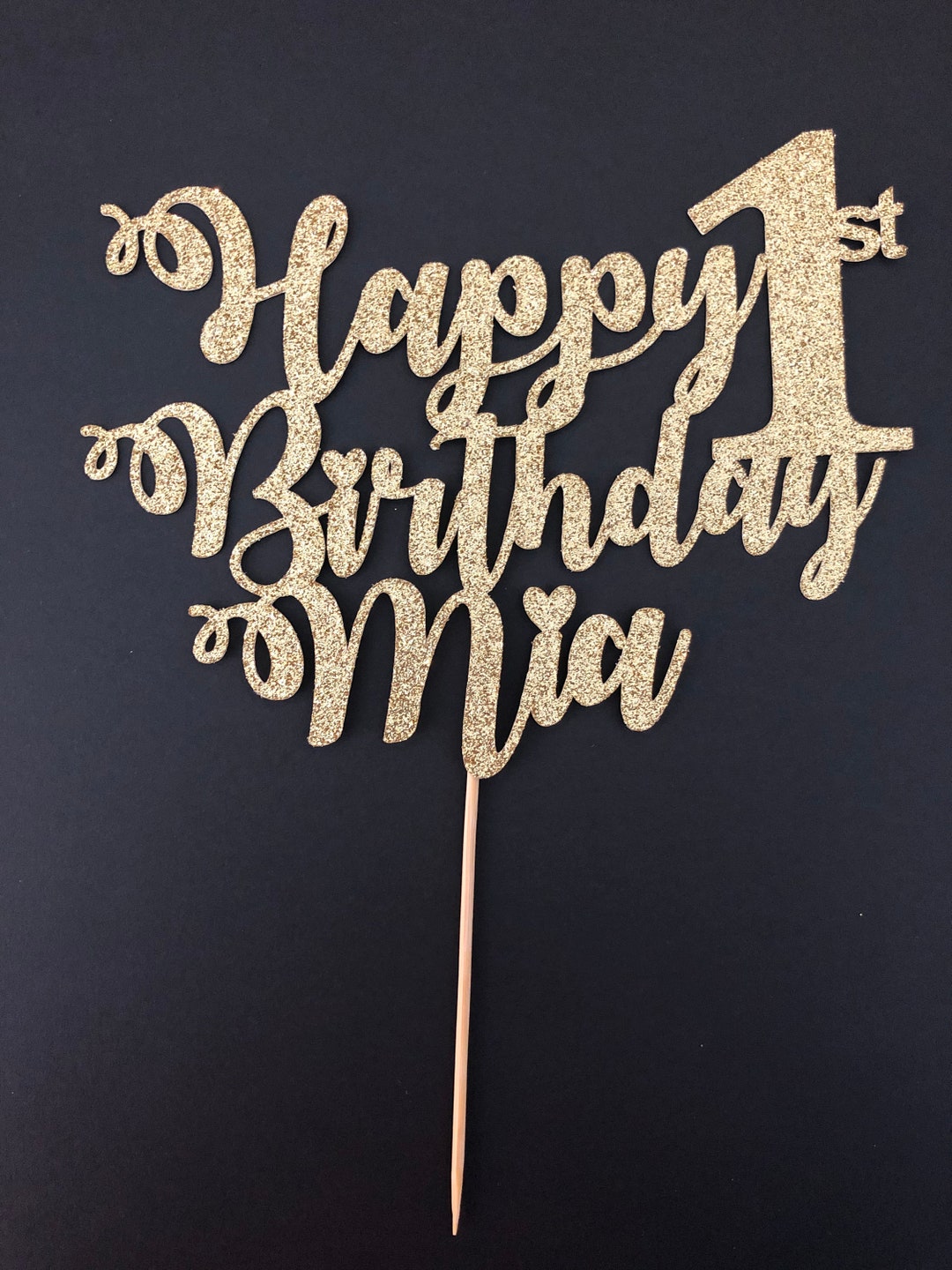 Birthday Cake Topper, 1st Birthday Cake Topper, ANY Name and Age Cake ...