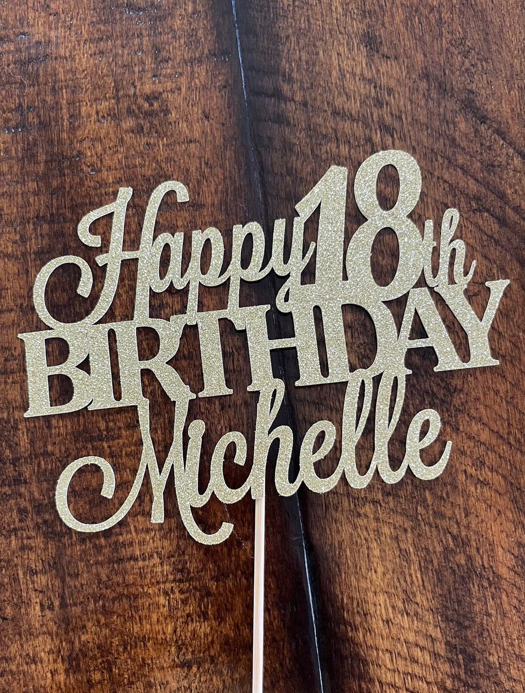 Birthday Cake Topper, Cake Topper, 18th Birthday Cake Topper, Any Age ...