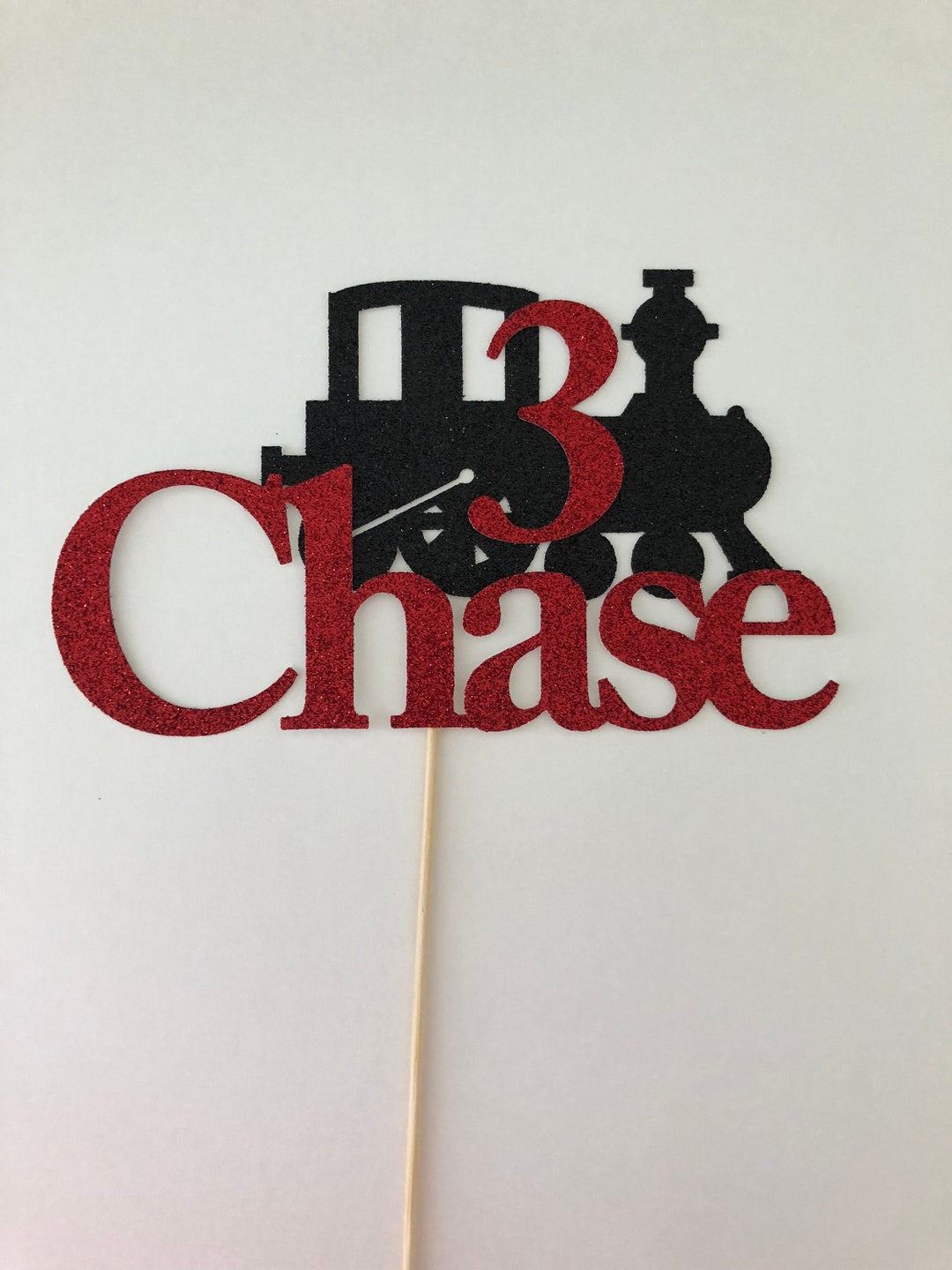 Train Birthday Cake Topper, Train Party Cake Topper, 3rd Birthday Cake ...